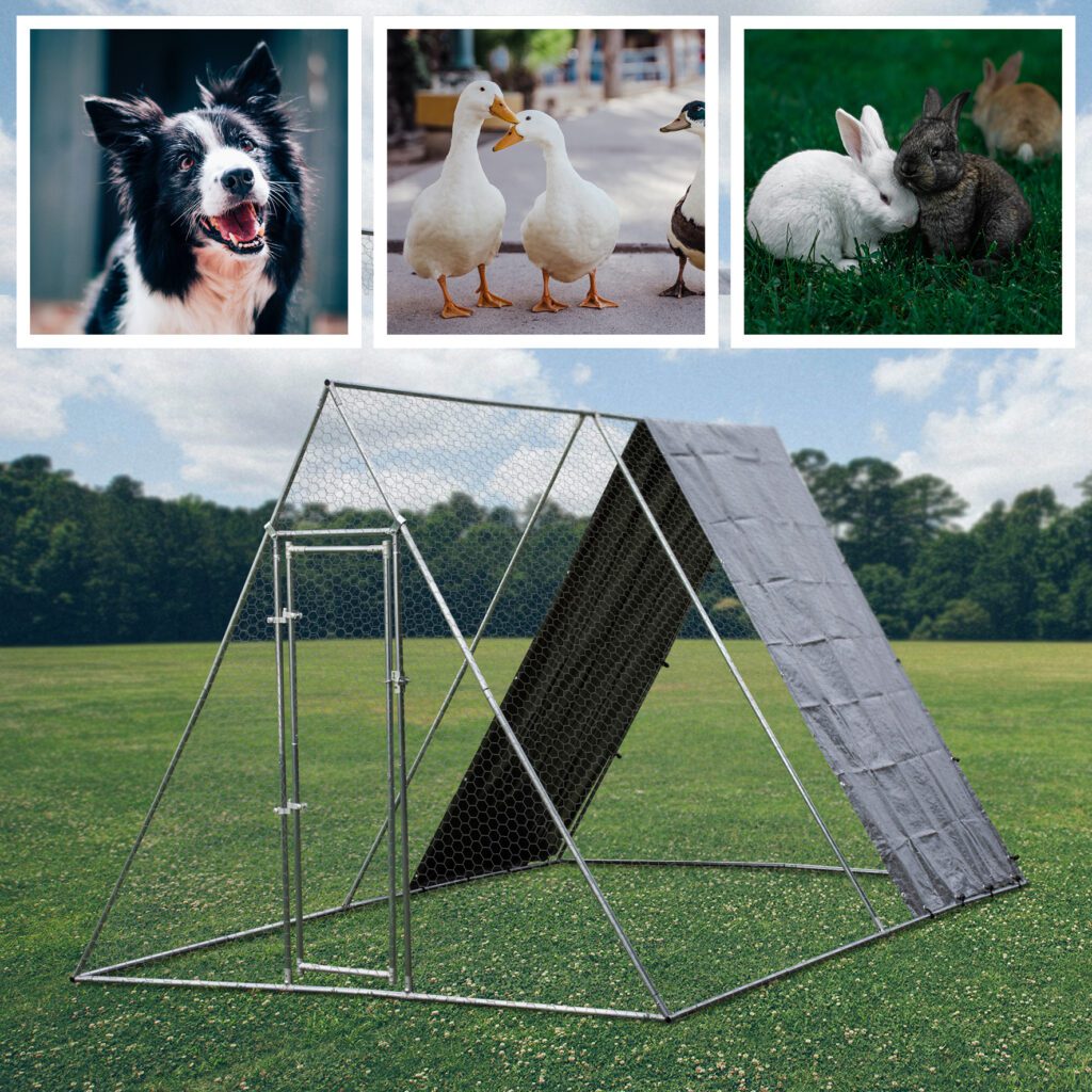 Alphapet® 2.5m X 3m Prism Walk-in Chicken Run Enclosure Coop - Alphapet®