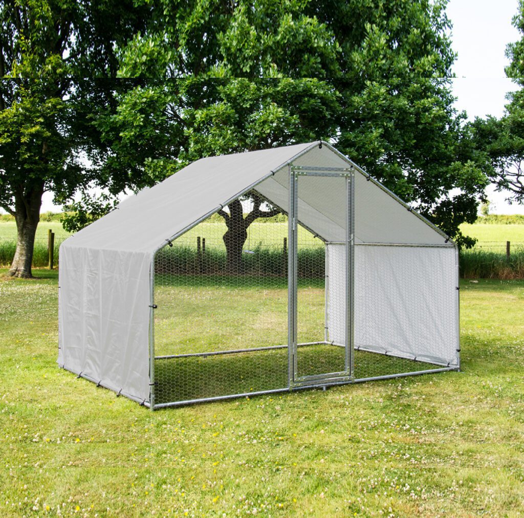 Alphapet® 3m x 2m (32mm) Heavy Duty Walk In Galvanised Steel Chicken ...
