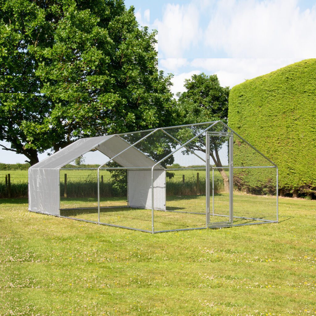 Alphapet® 3m x 6m (32mm) Heavy Duty Walk In Galvanised Steel Chicken ...